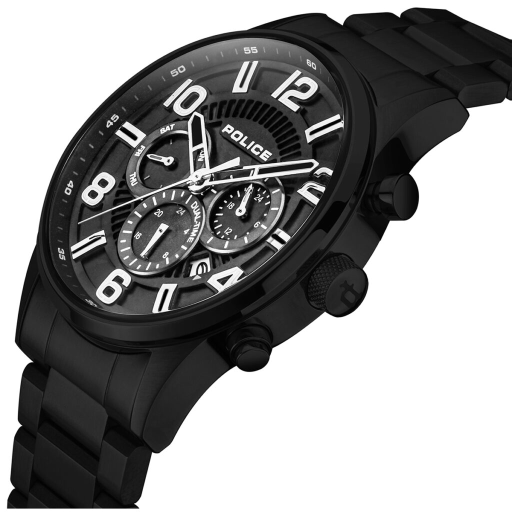 Police Addis All Black Watch - Vinson Jewellers